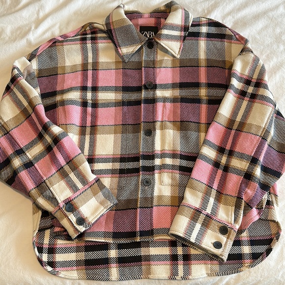 Zara | Jackets & Coats | Zara Plaid Shacket | Poshmark